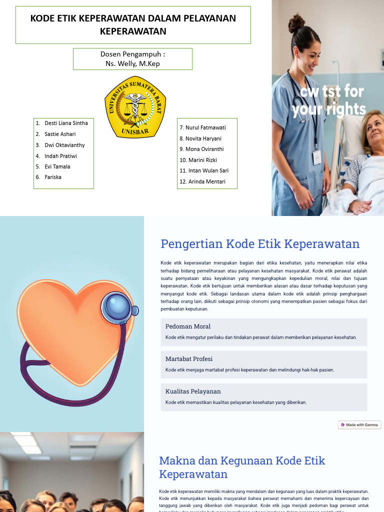 Kel 3 (Kode Etik Kep Dalam Pelayanan Kep) | PDF