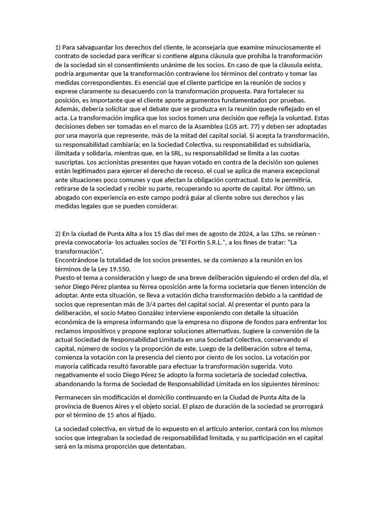 Examen PP4 | PDF | Sociedad de responsabilidad limitada | Camaradería