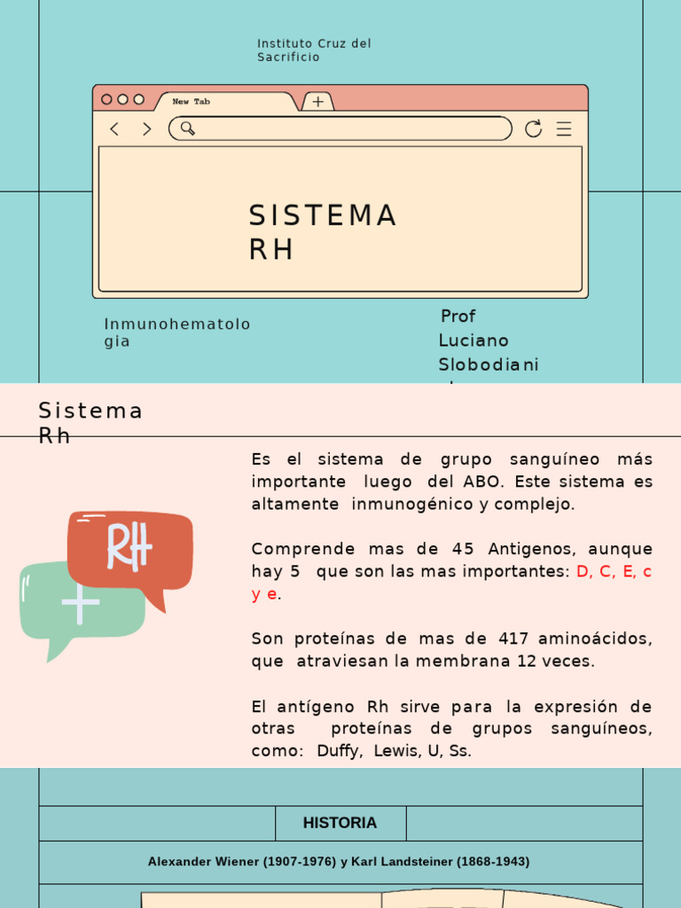 Clase de Sistema RH | PDF | Tipo de sangre | Inmunología