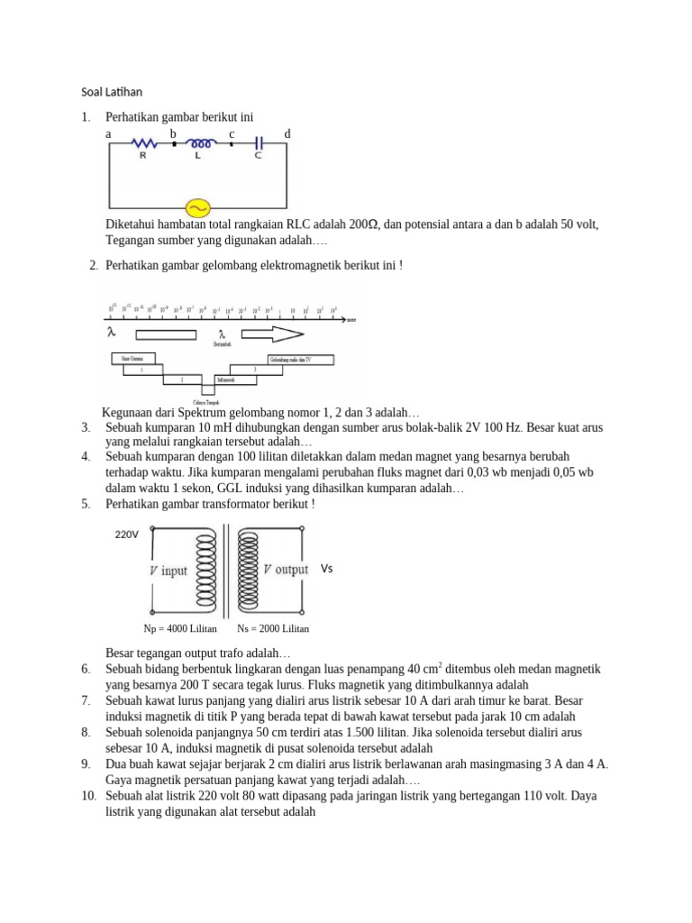 SOAL Latihan Fisika XII Ganjil | PDF