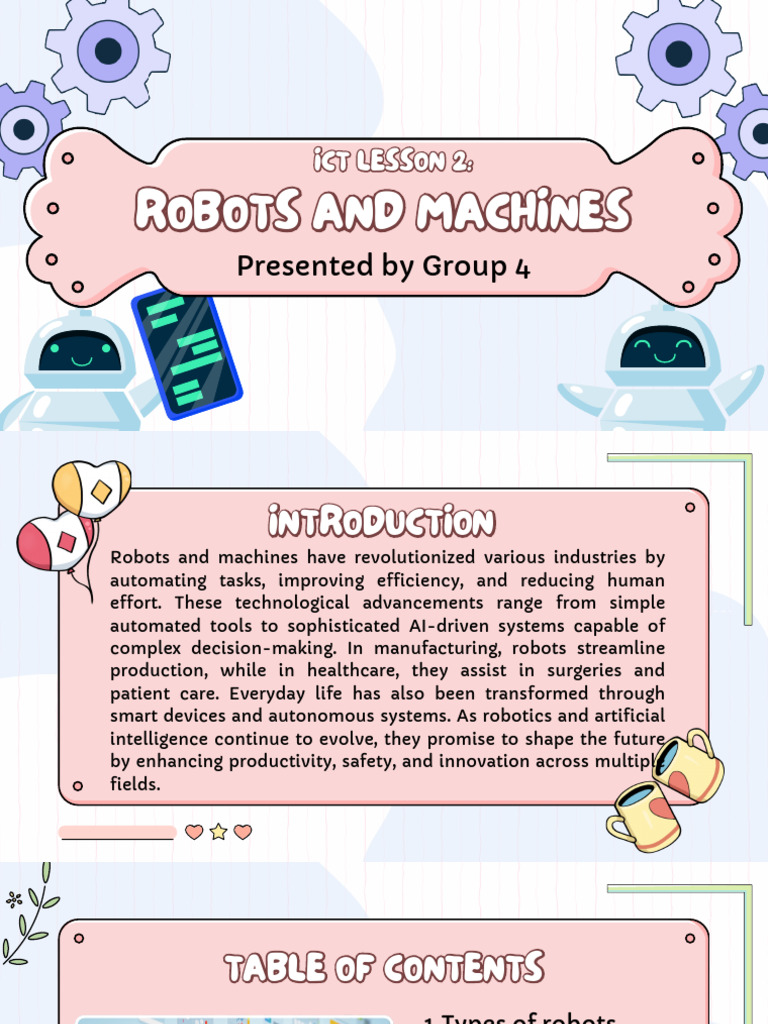 Power Point Robots and Machines | PDF | Robot | Robotics