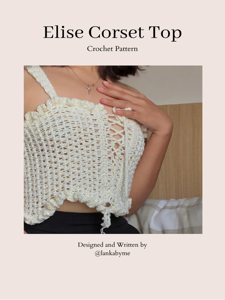 Free Elise Corset Top Crochet Pattern | PDF | Crochet | Textiles