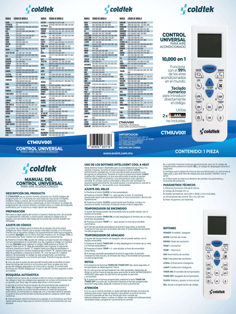 FT-control-universal-minisplit-coldtek-casamyers.com.mx | PDF