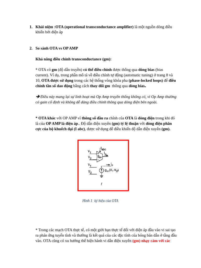OTA Vs OP AMP | PDF