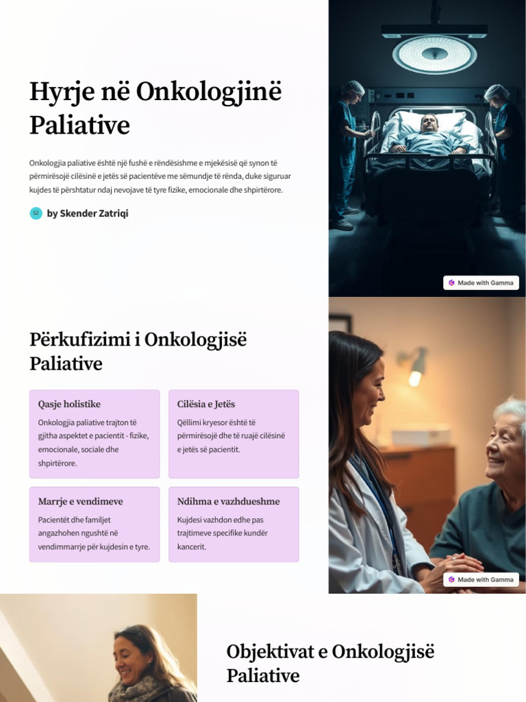 Hyrje Në Onkologjinë Paliative: by Skender Zatriqi | PDF