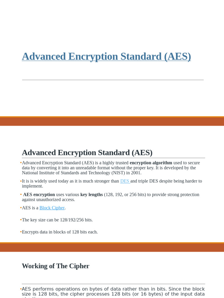3..advanced Encryption Standard (AES) | PDF | Encryption | Security