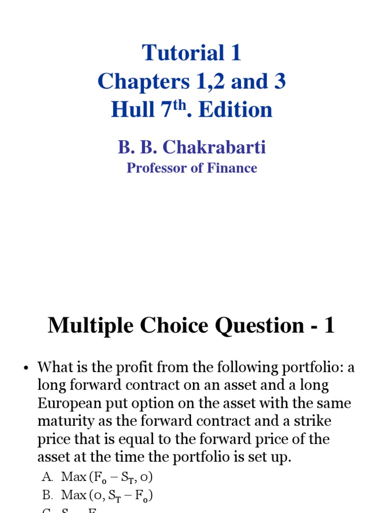 Tutorial 1 (Chapters 1,2,3) | PDF