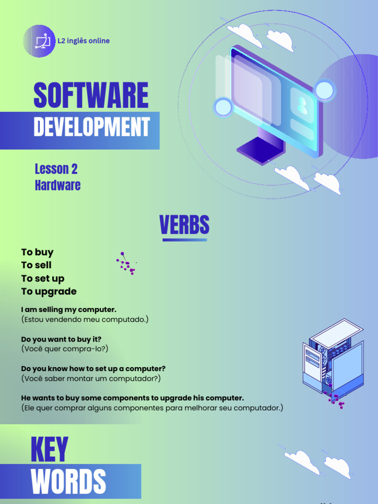 L2 Online English: Computer Hardware Verbs | PDF | Solid State Drive ...