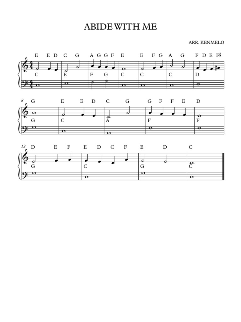ABIDE WITH ME - Full Score | PDF