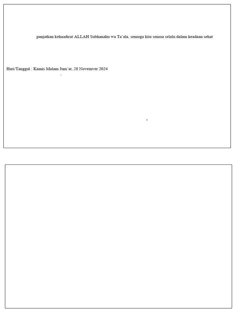 Undangan Yasinan Rutin RT 07 dan 08 | PDF