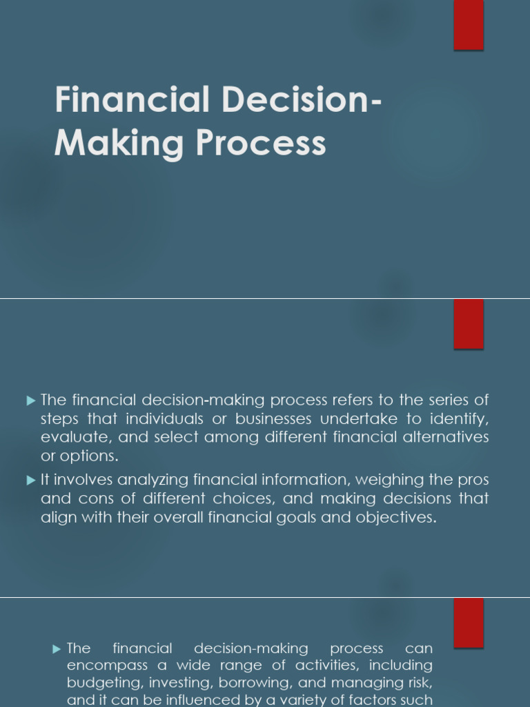 Financial Decision-Making Process | PDF | Risk | Decision Making