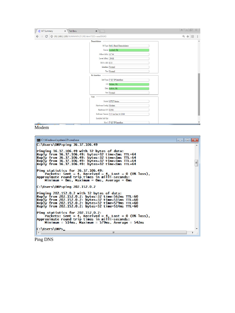 Modem DNS Ping Guide | PDF
