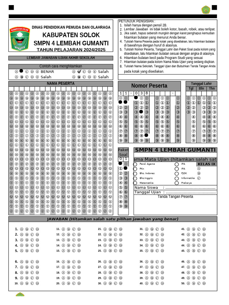 LJK Uas Format A4 | PDF