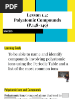 Polyatomic Ions Pogil | PDF | Ion | Sulfate