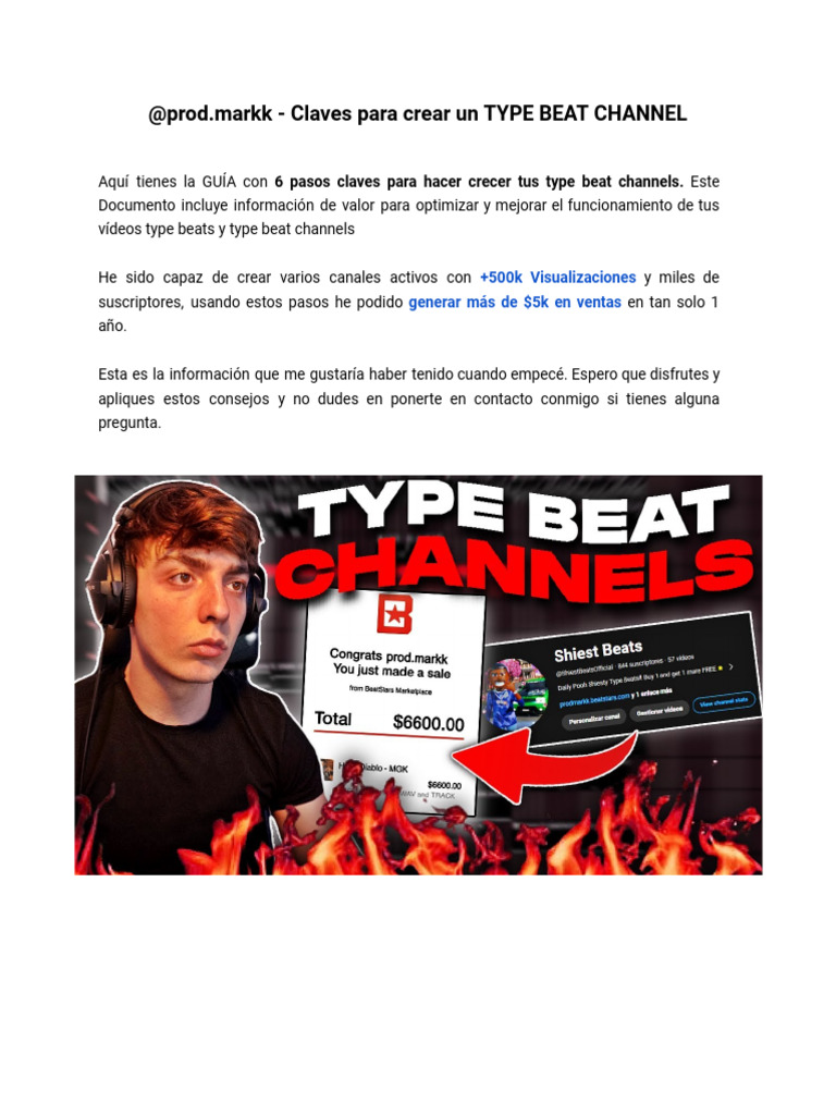 Creación efectiva de Type Beat Channels | PDF | Youtube