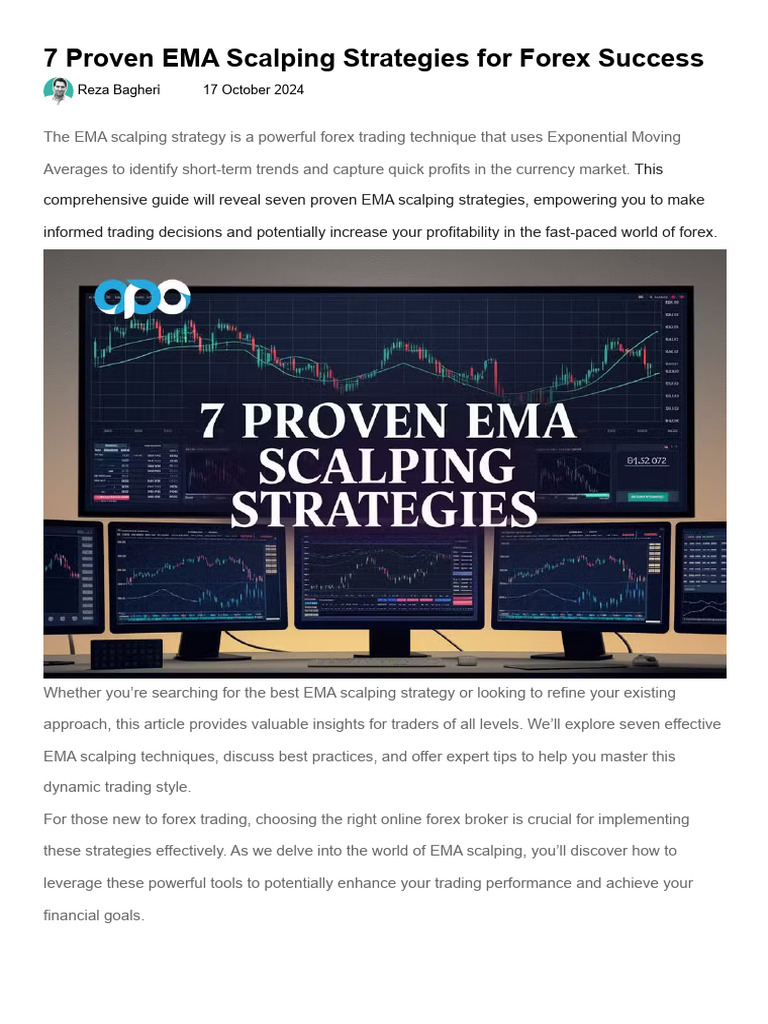 7 Proven EMA Scalping Strategies For Forex Success - OpoFinance | PDF | Financial Markets