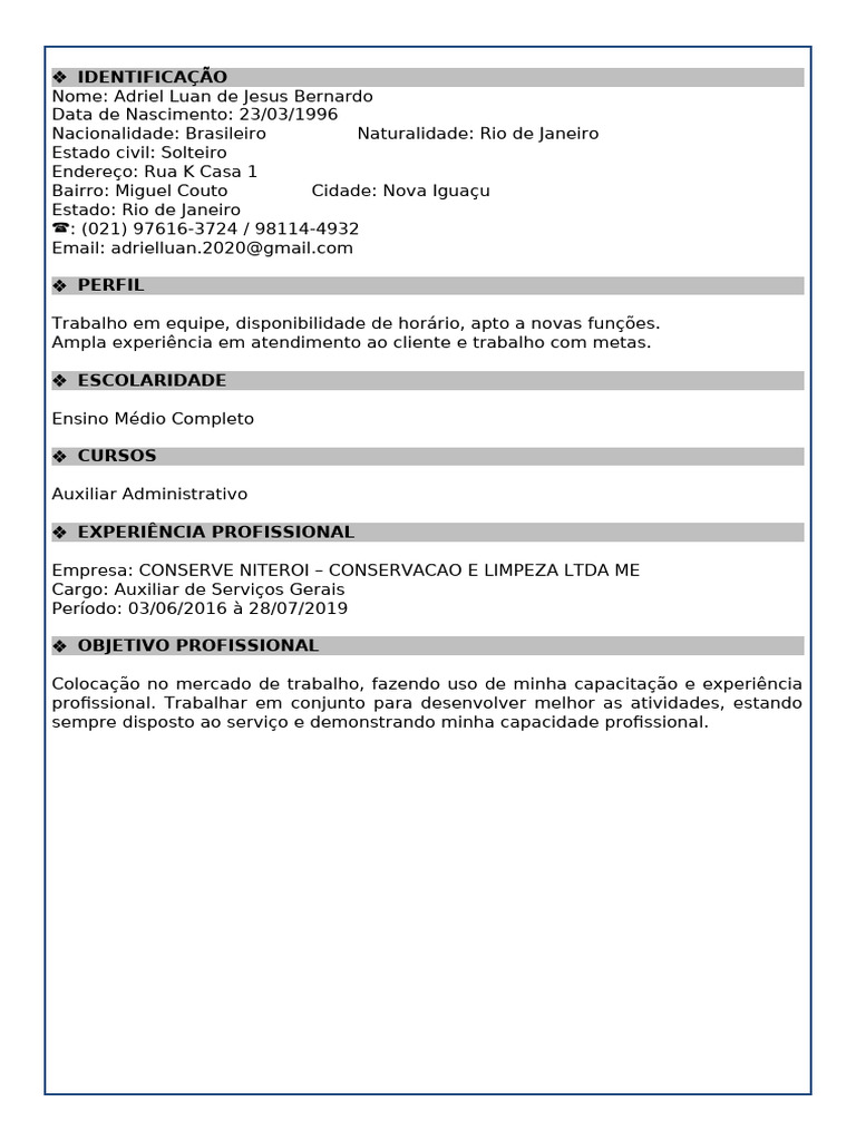 Adriel Luan de Jesus Bernardo | PDF