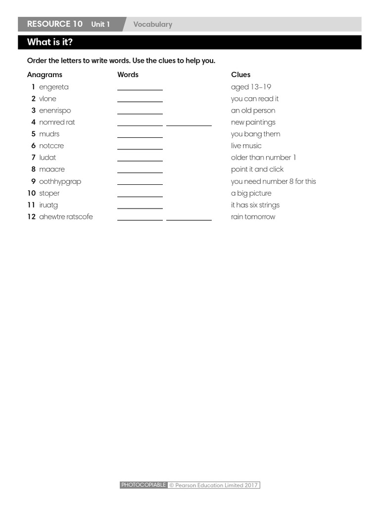 Teachers Resource Book Resource 10 Lesson 1 10 | PDF