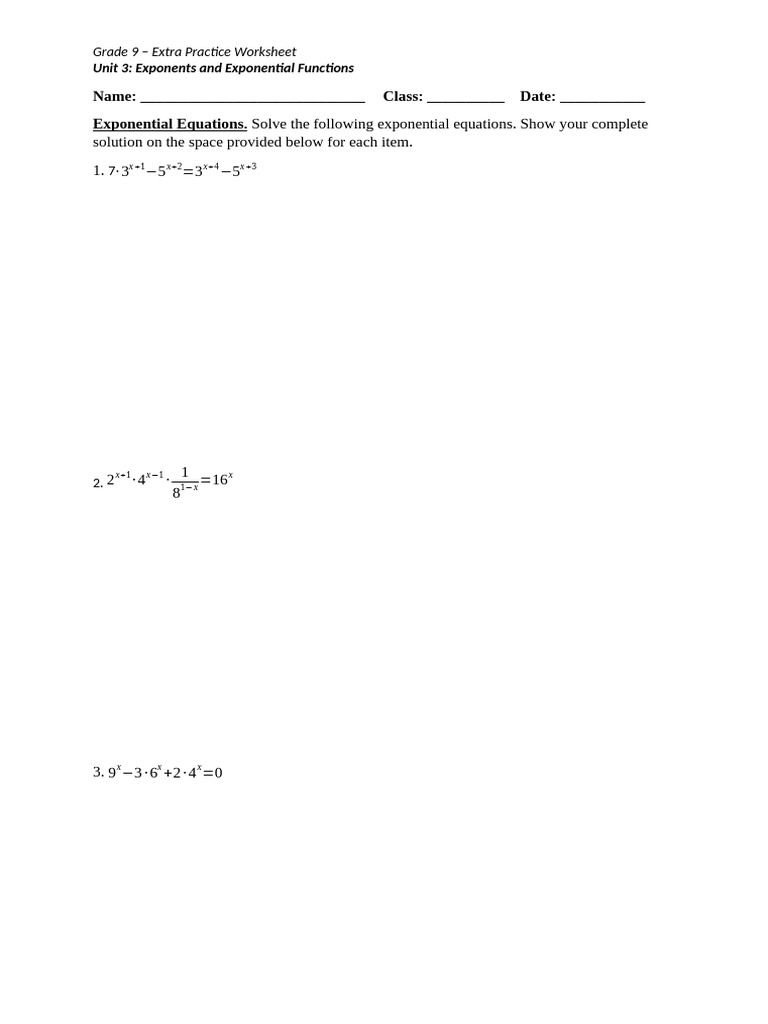 Unit Test 3 - Extra Practice | PDF