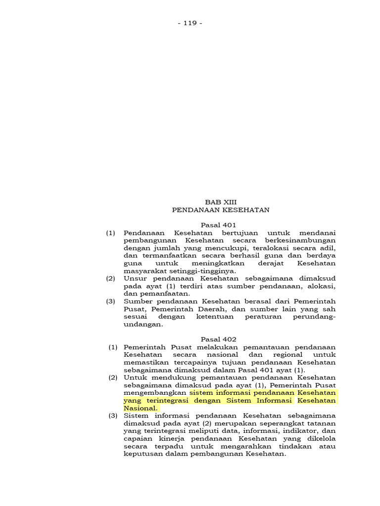 BAB XIII PENDANAAN KESEHATAN | PDF