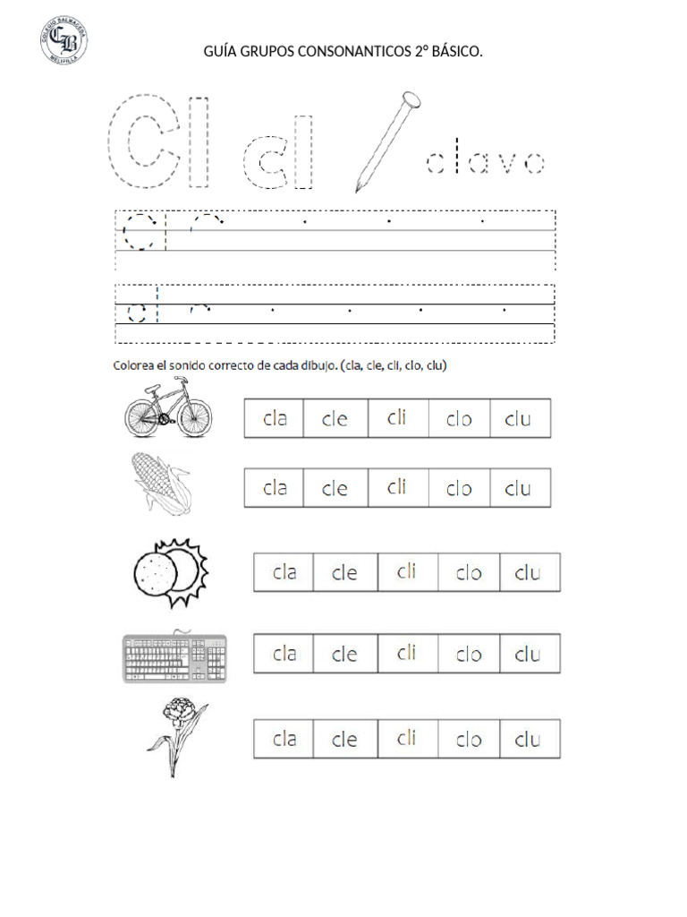 Guia Grupo Consonantico CL | PDF