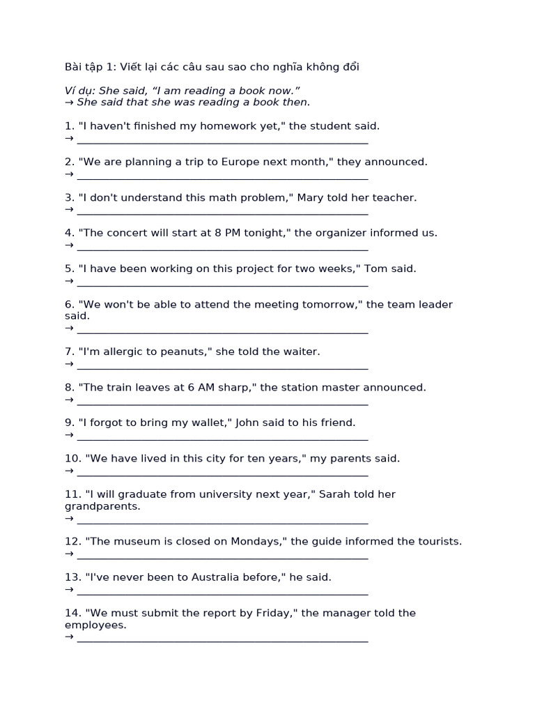 Rewrite Sentences and Indirect Questions | PDF