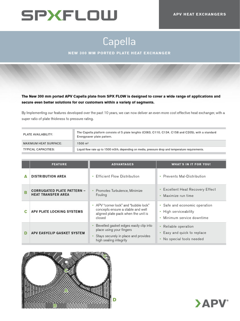 Apv Phe Capella Apac Us Wftviklptsfo | PDF | Heat Exchanger | Energy ...