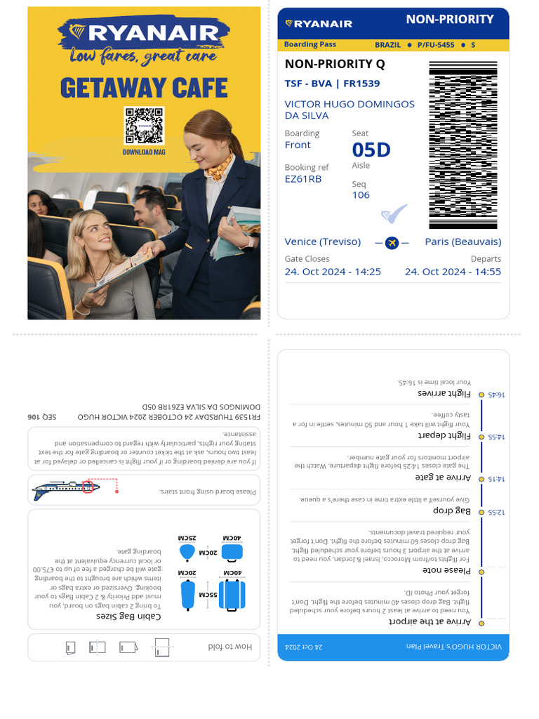 Flight Details for FR1539 on 24 Oct 2024 | PDF | Aviation