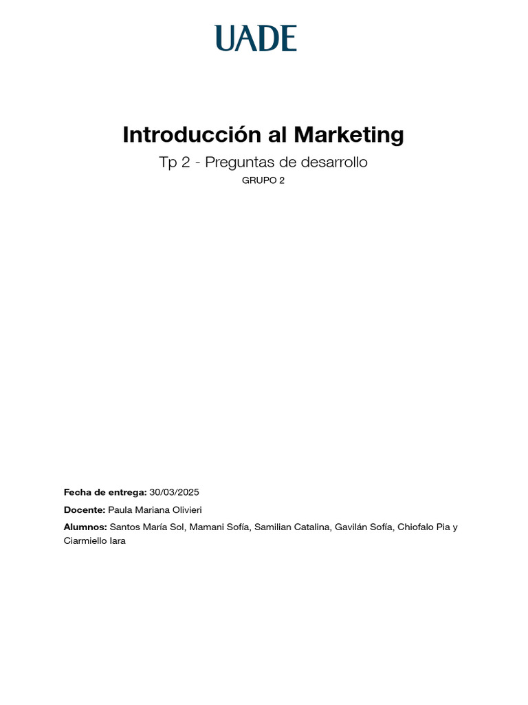2 30032025 PDesarrollo | PDF | Marketing | Responsabilidad social ...