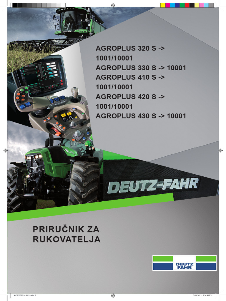 Uputa Deutz Agroplus 410S | PDF