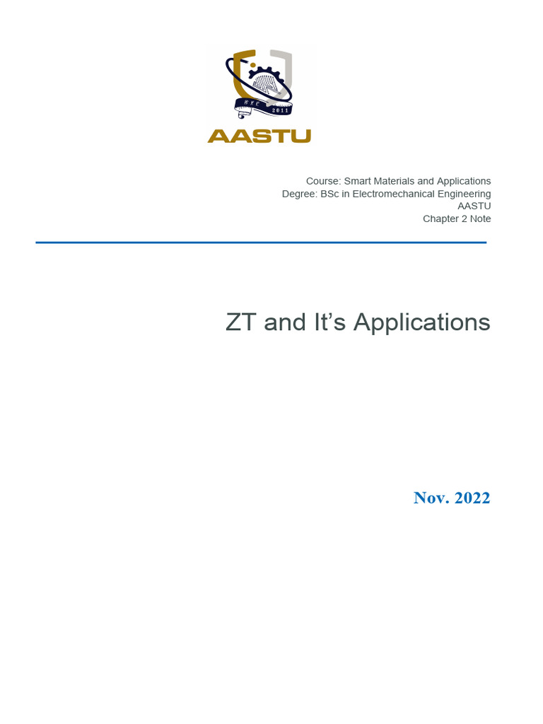 PZT Applications in Smart Materials | PDF | Piezoelectricity | Dielectric
