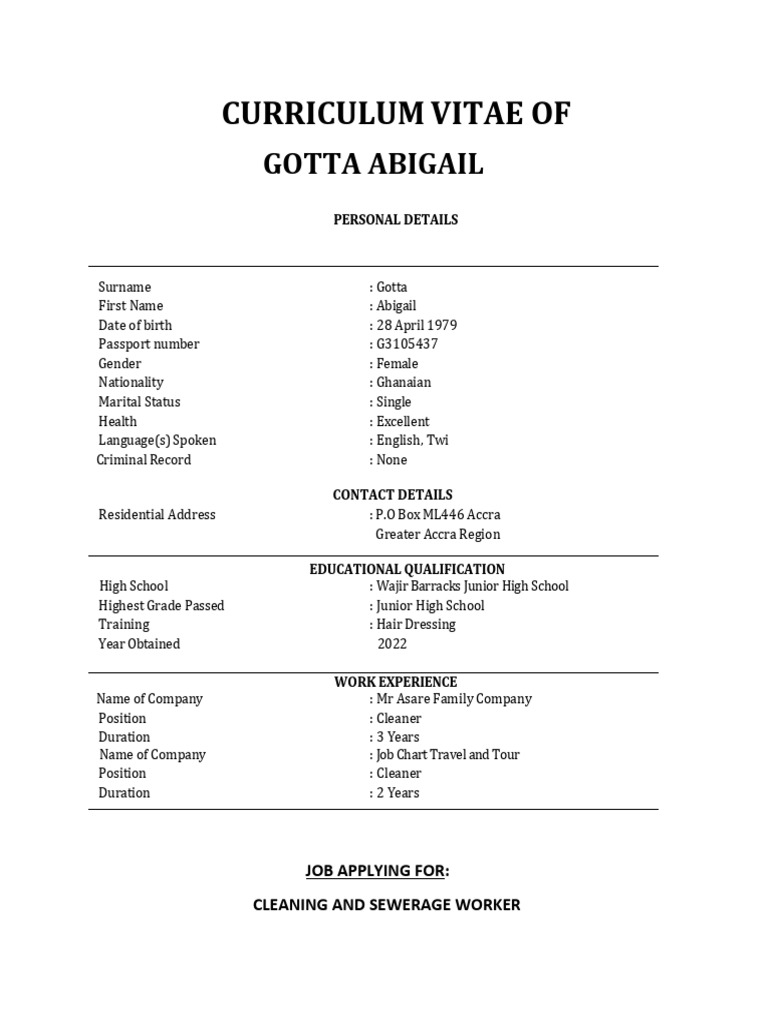 GOTTA ABIGAIL Application1 | PDF