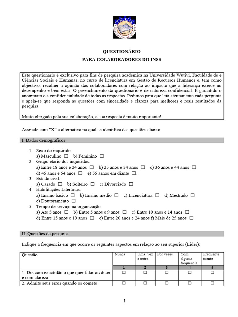 SHARMILA MARINO Questionario | PDF