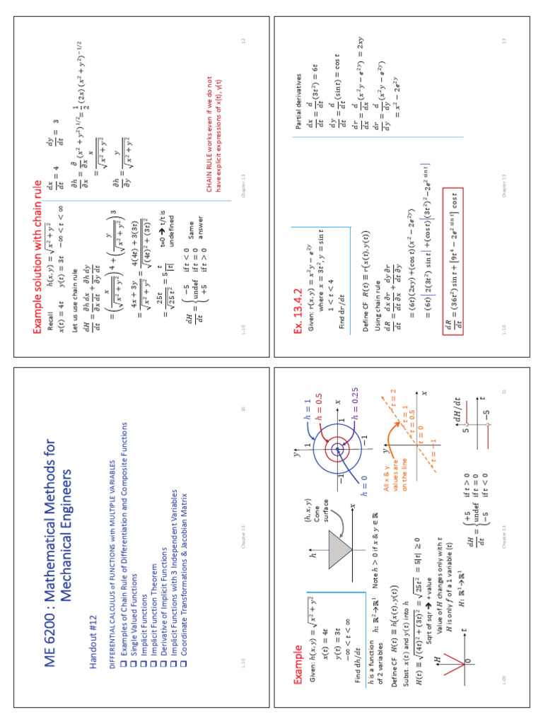 Lecture 10 HO 12 SVF ImplicitFunctions CoordTrans Jacobian 2by2 | PDF | Mathematical Analysis ...