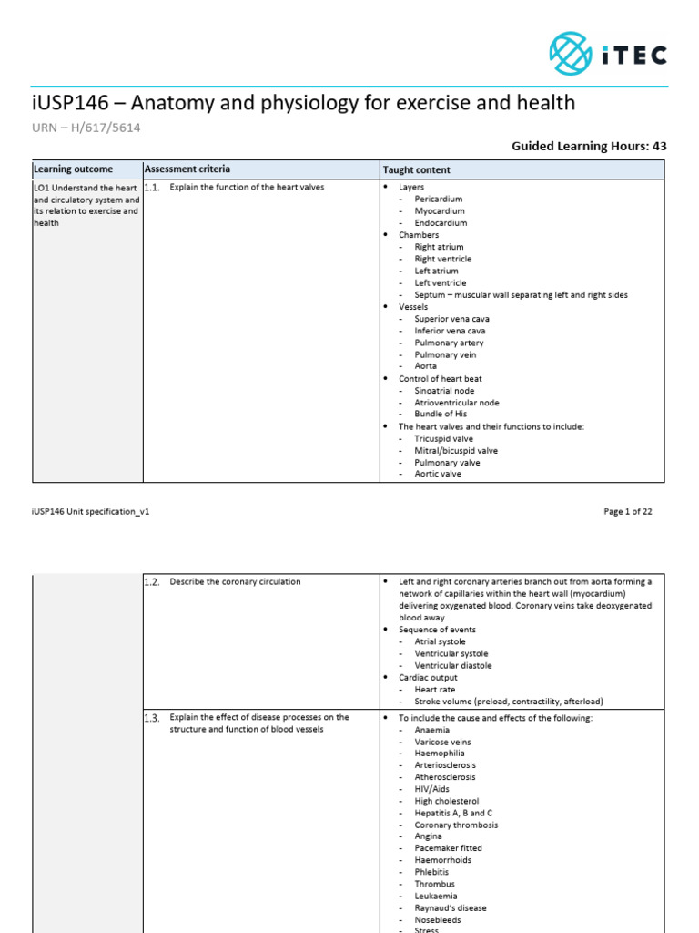 Anatomy for Exercise and Health | PDF | Heart Valve | Heart