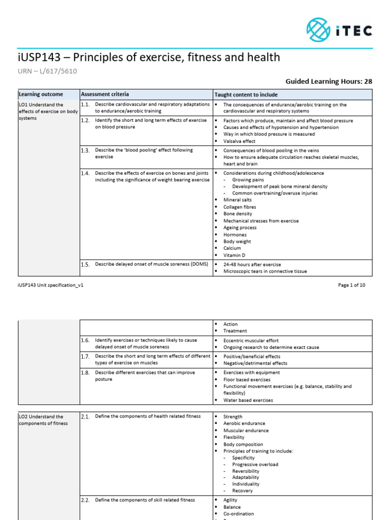 Principles of Exercise, Fitness and Health | PDF | Physical Fitness ...