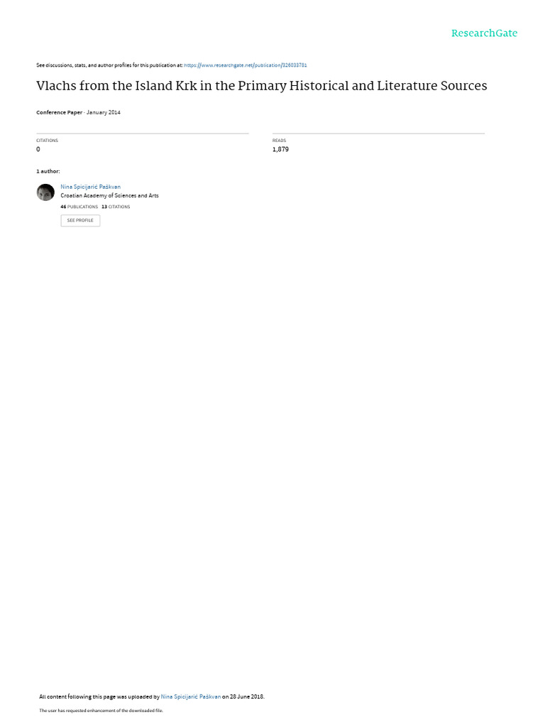 Spicijarić Paškvan - Vlasi - KRK | PDF