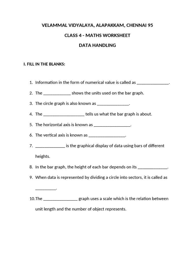 Class 4 Data Handling | PDF