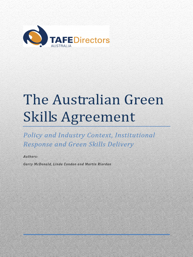 The Australian Green Skills Agreement | PDF | Vocational Education | Sustainability