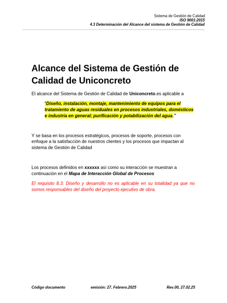 Alcance SGC | PDF