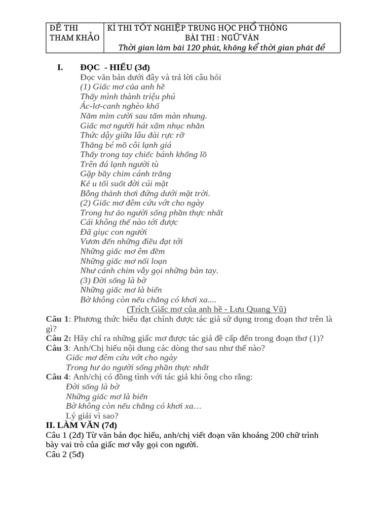 10 - VO NHAT - Đề 1 | PDF