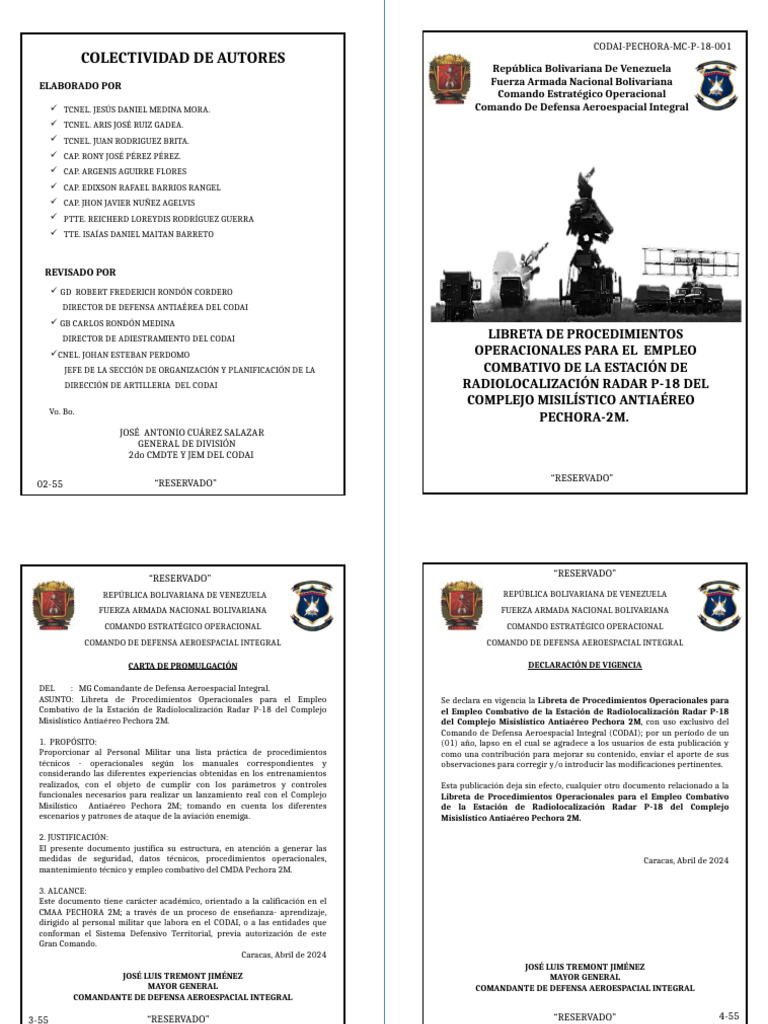 LIBRETA_DE_PROCEDIMIENTOS_OPERACIONAL_RADAR_P18_Y_PLANTA_LISTO (1) | PDF | Ingenieria Eléctrica ...