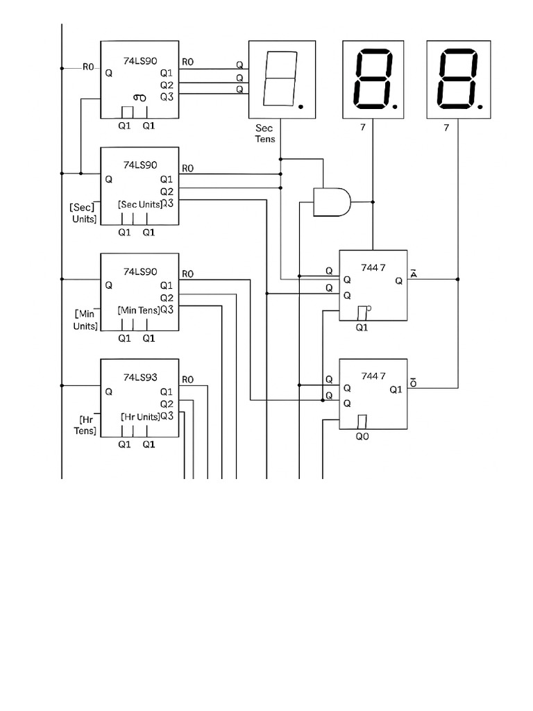 Digital Clock Schematic | PDF