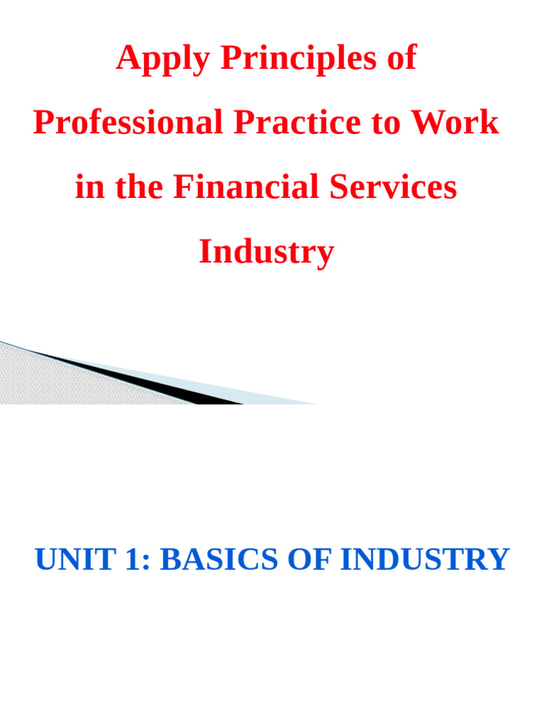 Profesional Practice UNIT ONE | PDF | Insurance | Banks