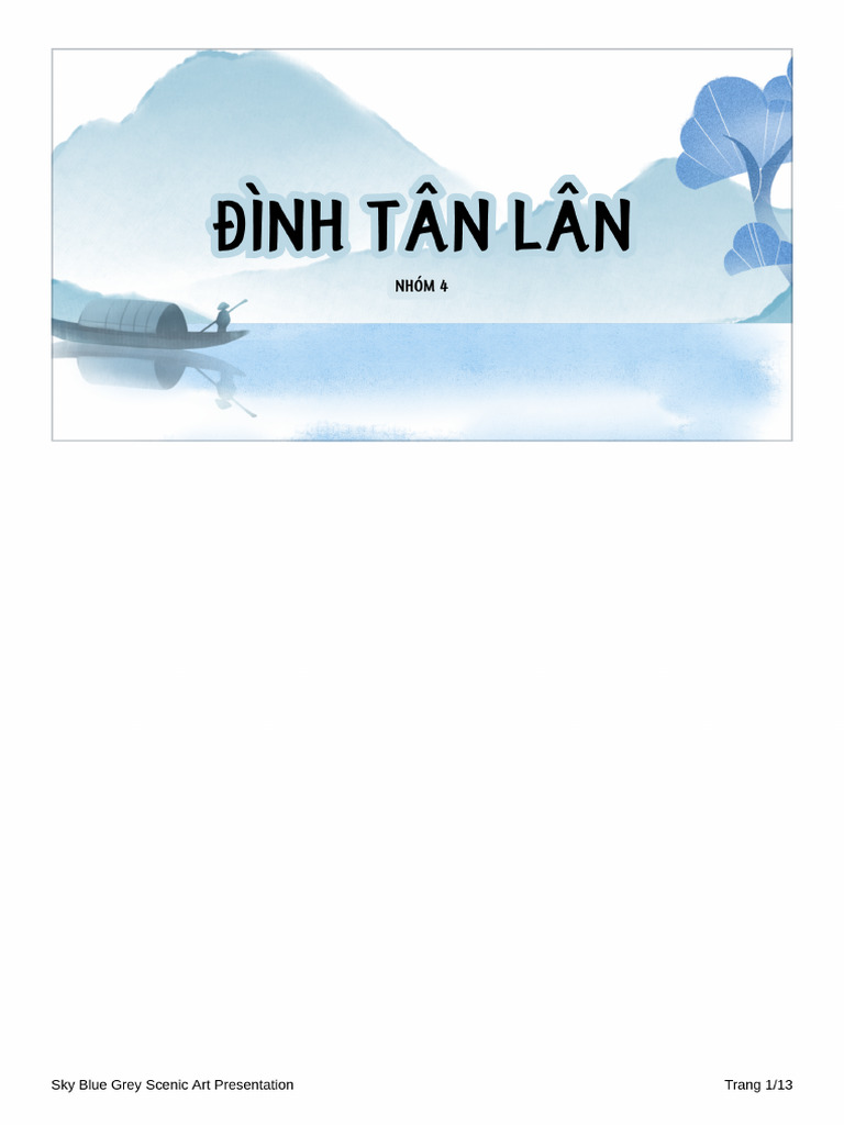 Sky Blue Grey Scenic Art Presentation | PDF