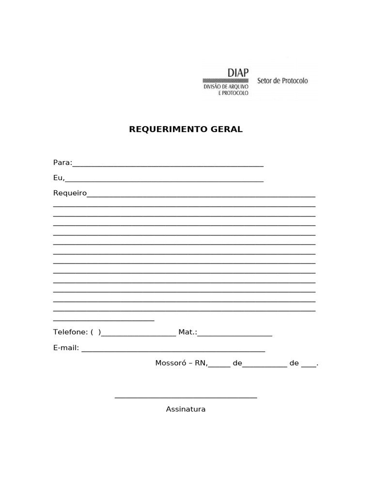 Requerimento Geral | PDF