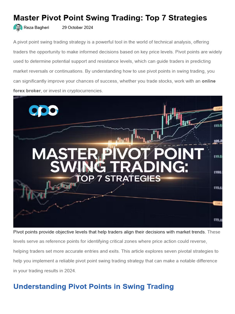 Master Pivot Point Swing Trading - Top 7 Strategies - OpoFinance | PDF ...