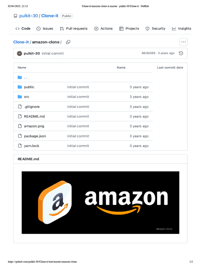 Clone-It - Amazon-Clone at Master Pulkit-30 - Clone-It GitHub | PDF