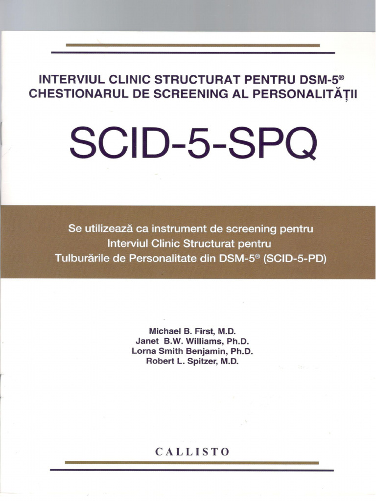 SCID-5 Chestionar | PDF