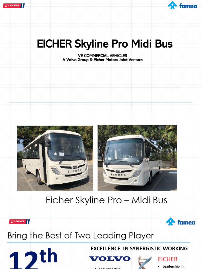 Product Presentation - Eicher Skyline Pro Bus | PDF | Brake | Anti Lock ...